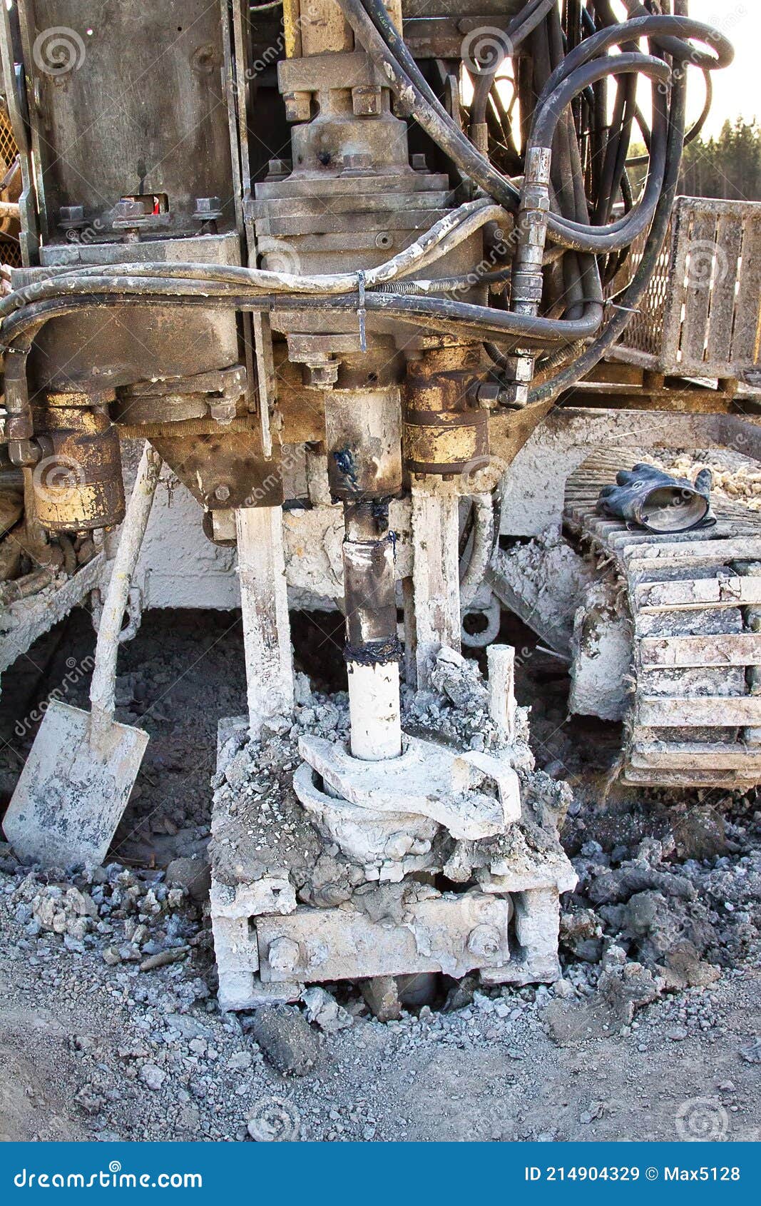 Mini-drilling Rig on Crawler Track Stock Image - Image of drill ...