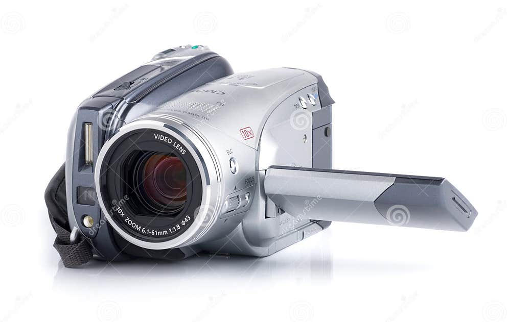 Mini DV camera stock image. Image of hv20, display, multimedia - 4631369