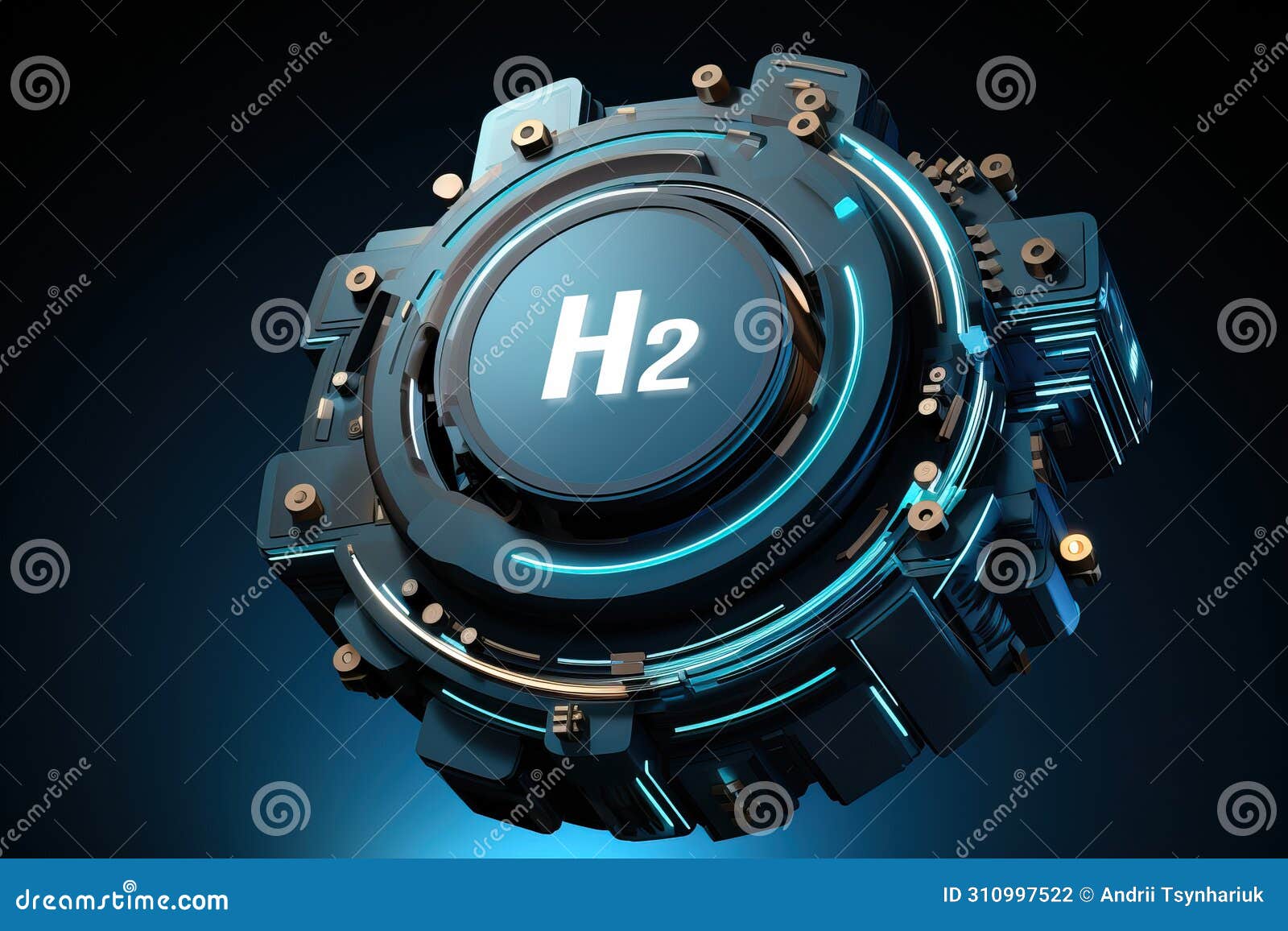 A Mini Element for a Car Engine with Hydrogen. Stock Photo - Image of ...