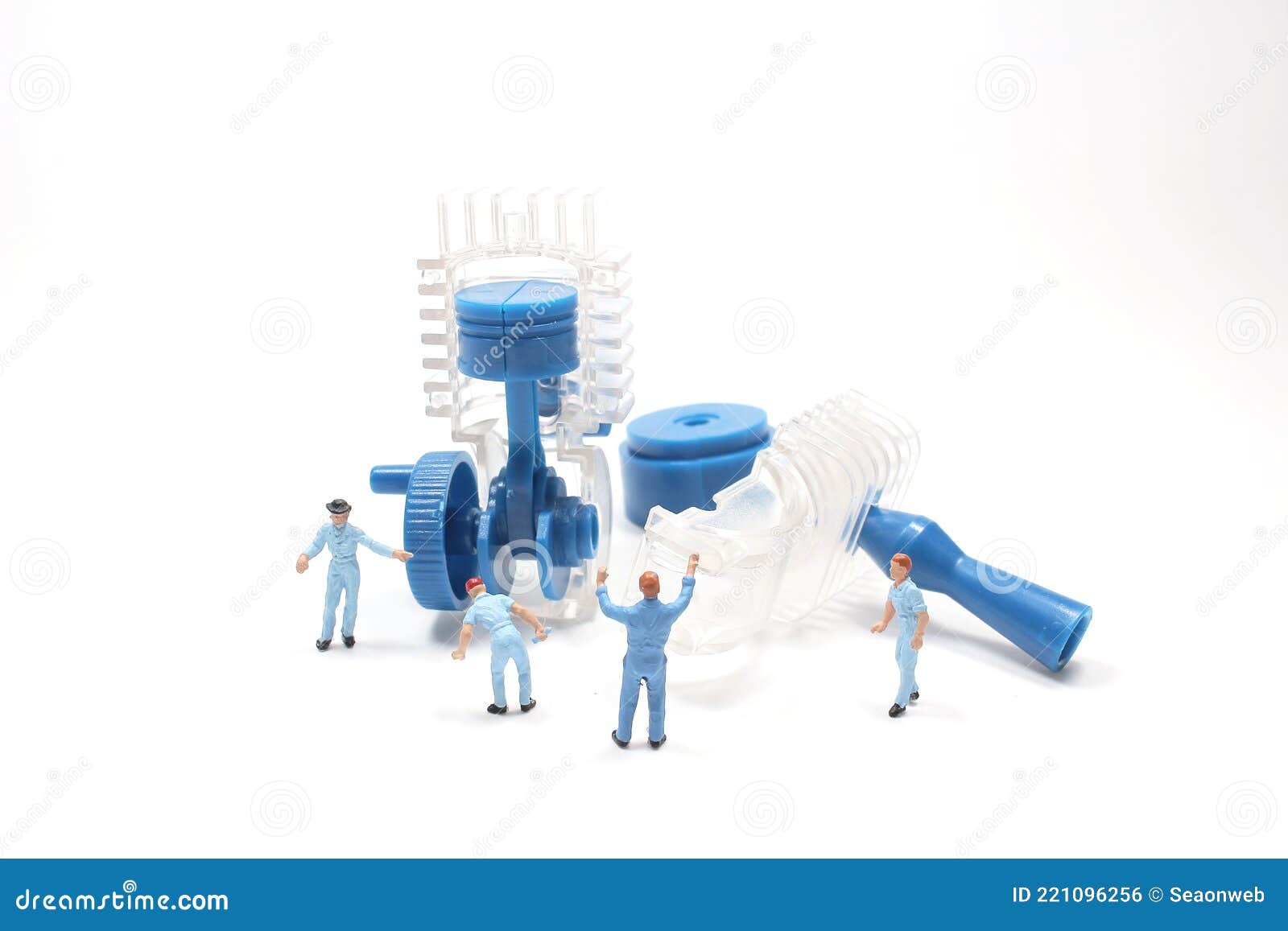 A Mini of Engineer Work on the Engine Stock Photo - Image of person ...
