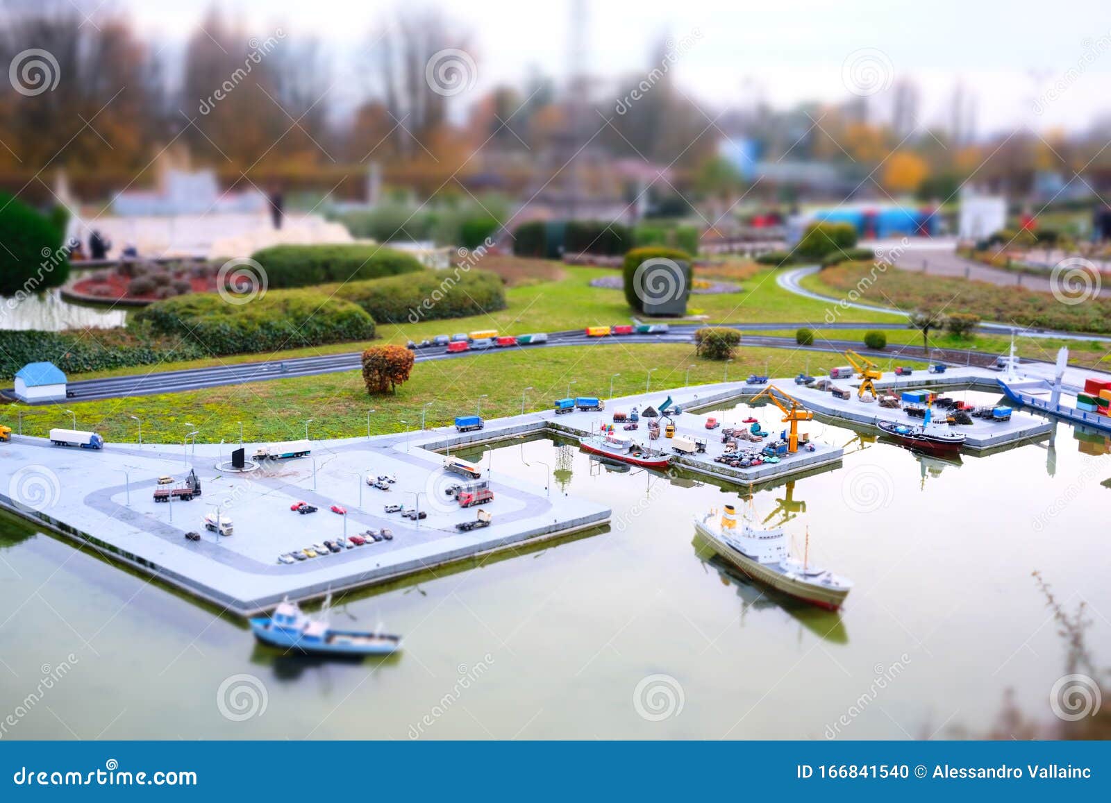 Mini Europe in Brussels, Tilt-shift Panoramic View of Capitals and ...