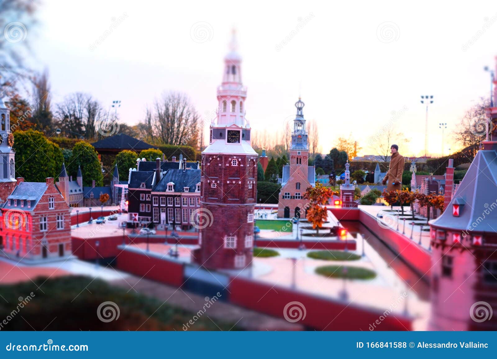Mini Europe in Brussels, Tilt-shift Panoramic View of Capitals and ...