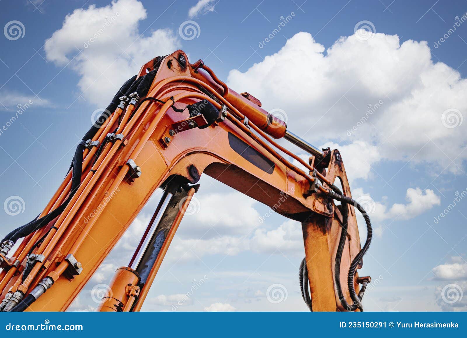 Mini Excavator at the Construction Site. Compact Construction Equipment ...