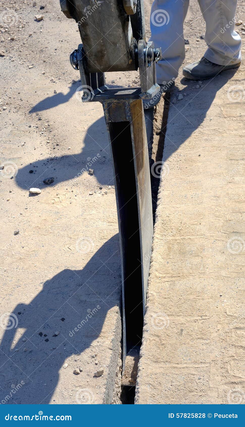 Mini Excavator Dig a Trench Stock Photo - Image of digger, large: 57825828