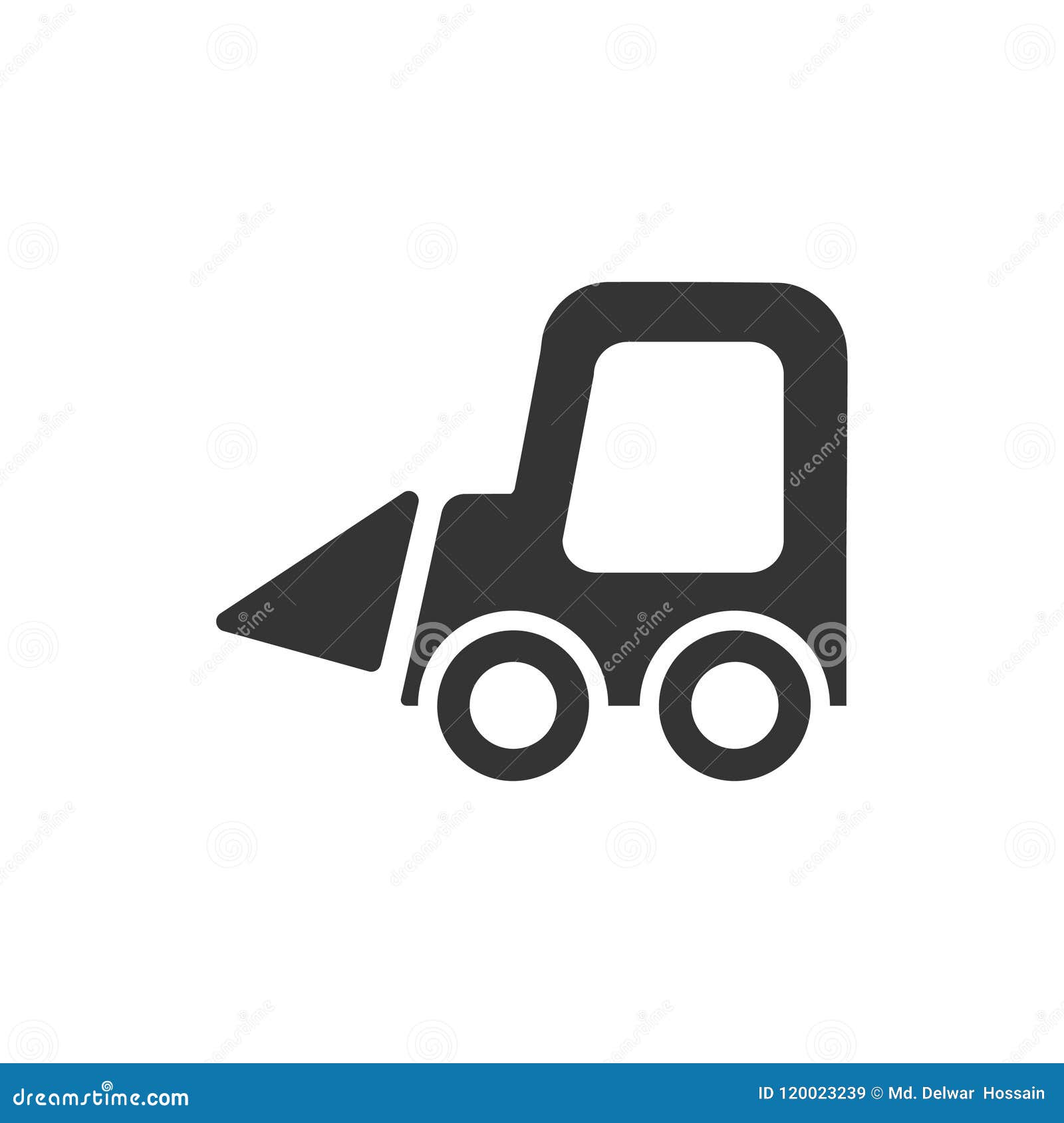 Mini Excavator Icon stock vector. Illustration of excavator - 120023239