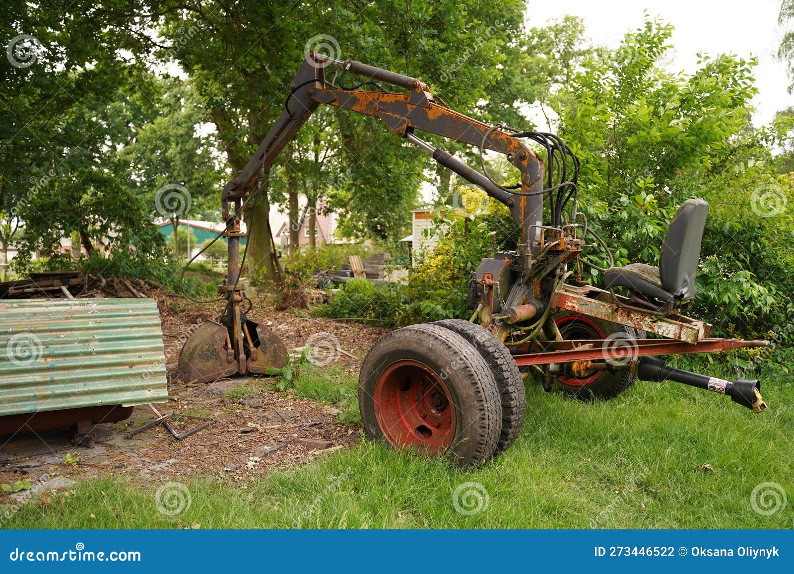 Mini Excavator. Mini Digger Parked, Excavation Work Outdoors Stock ...