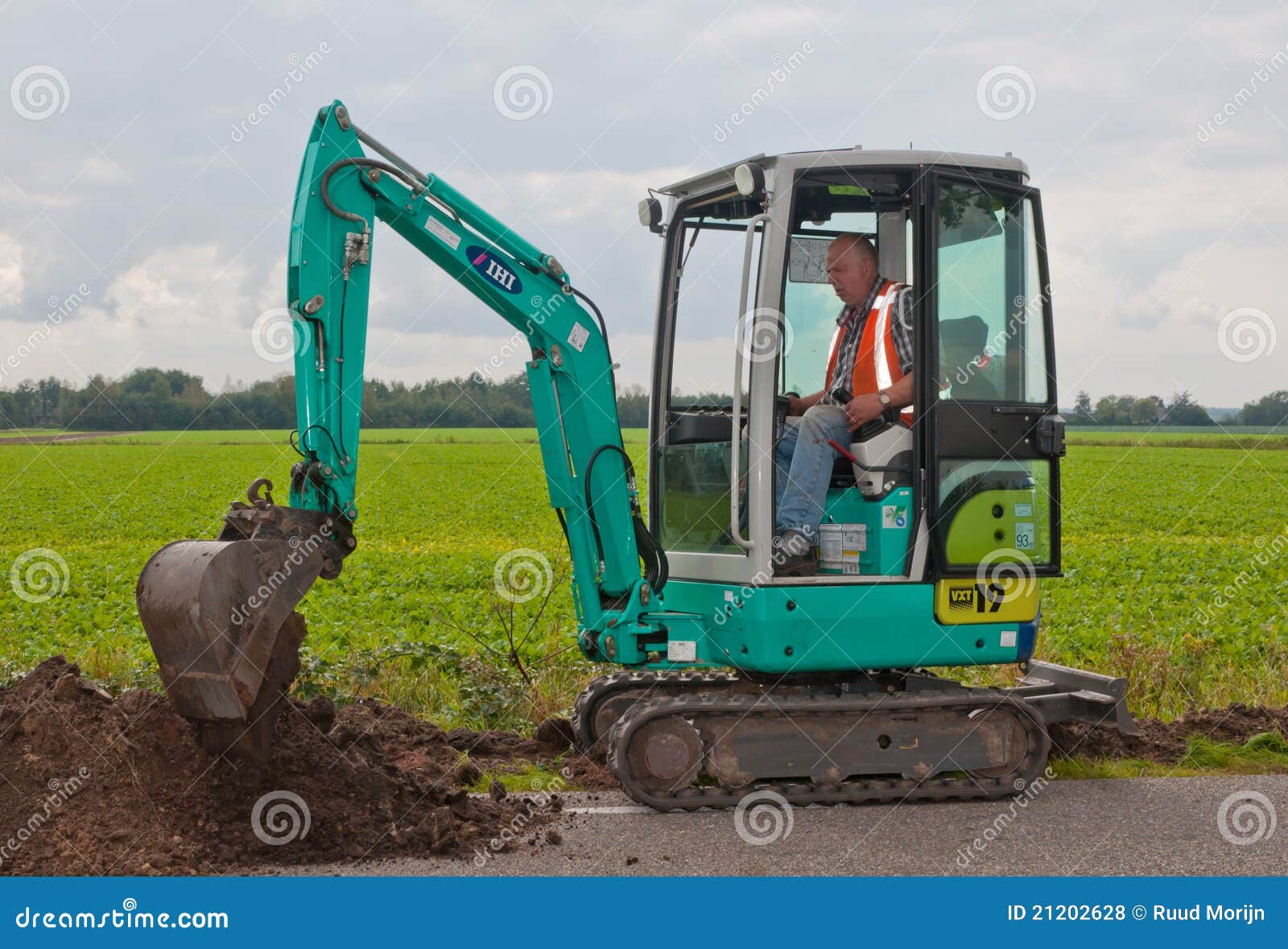 Mini Excavator is Moving Soil Editorial Stock Photo - Image of ...