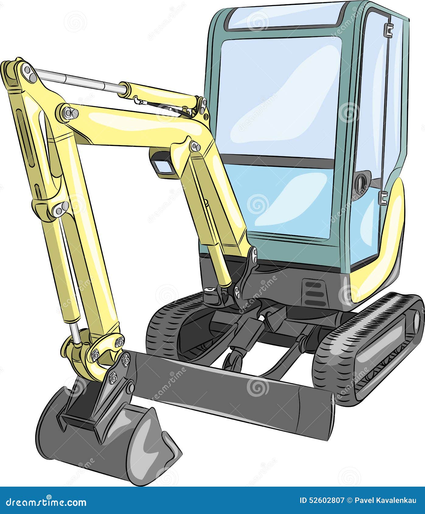 Mini Excavator Cartoons, Illustrations & Vector Stock Images - 273 ...