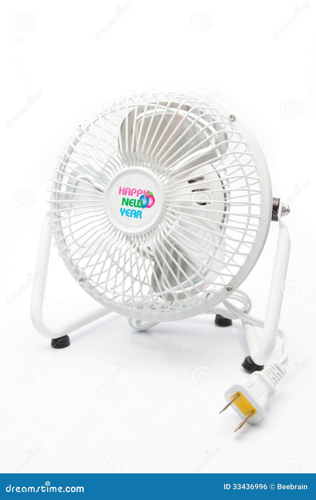 Mini Fan Isolated on White Background Stock Photo - Image of motion ...