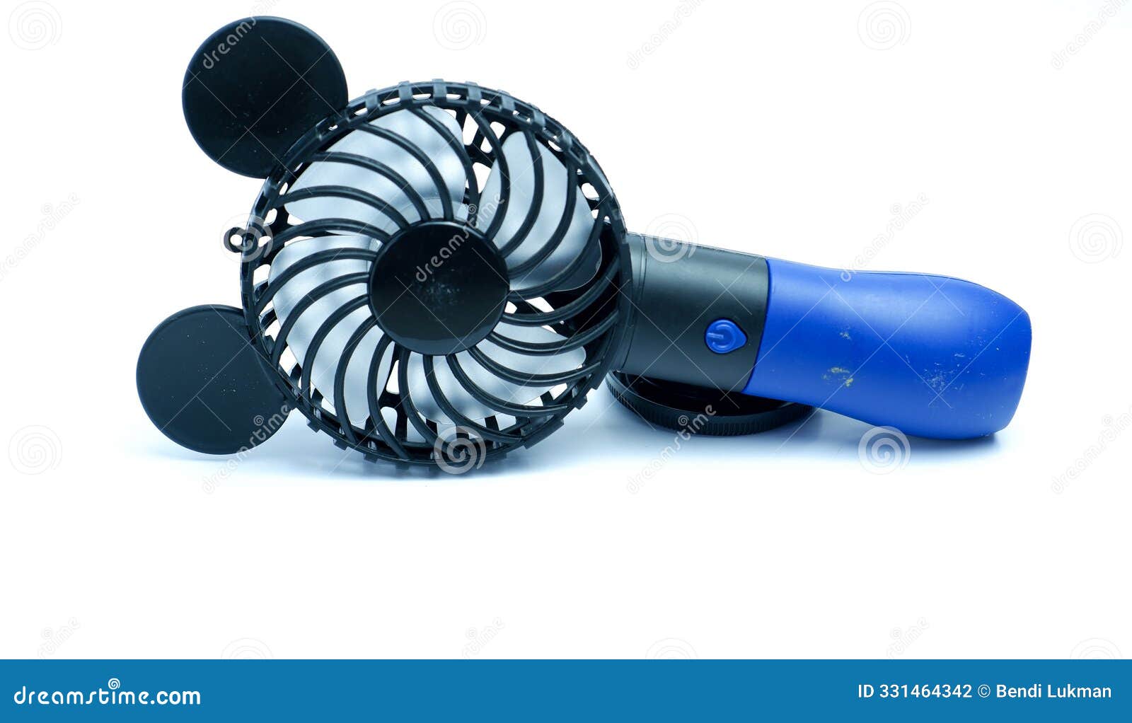 A Mini Fan Toy on a White Background Isolated Stock Photo - Image of ...