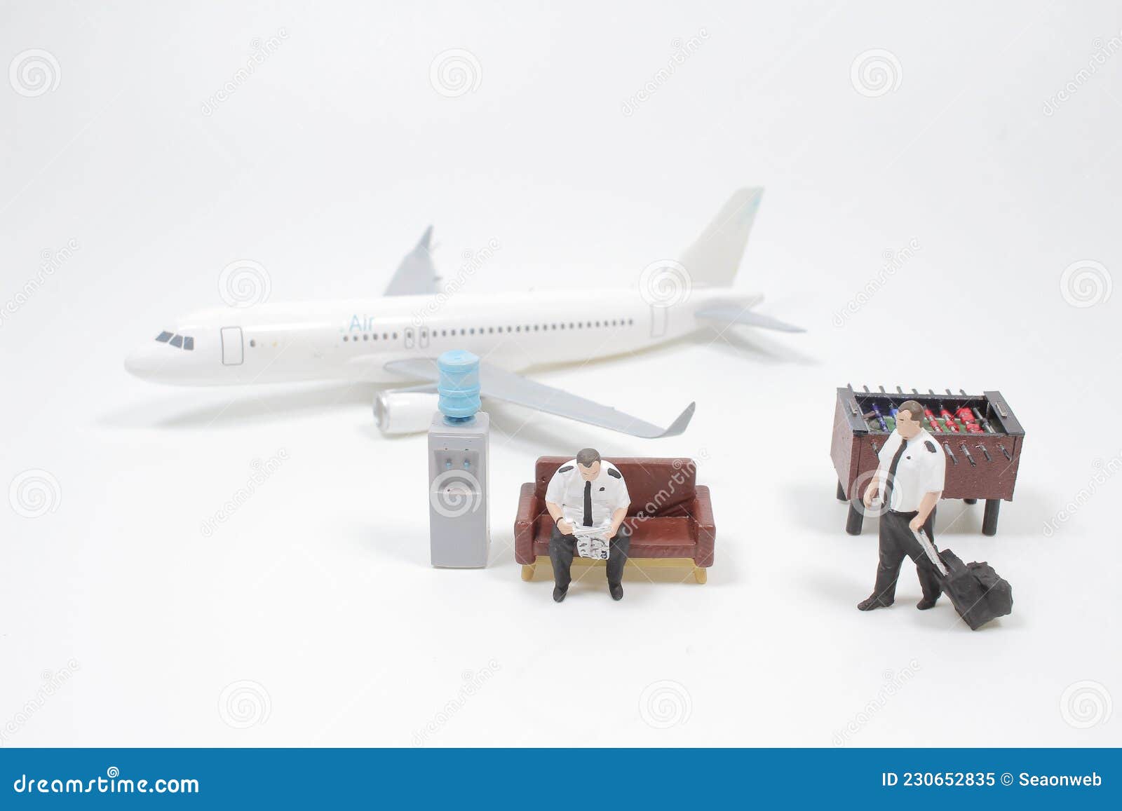 A Mini of Figure Airline Pilot Resting Stock Image - Image of aircraft ...
