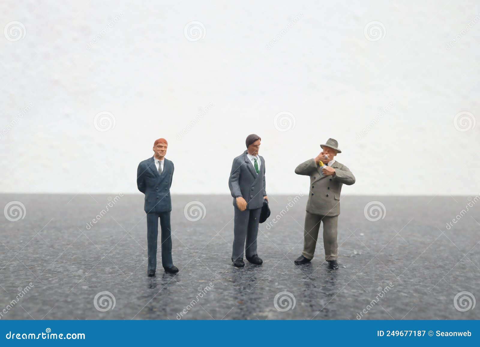 A Mini of Figure Business Team Discussing Stock Image - Image of team ...