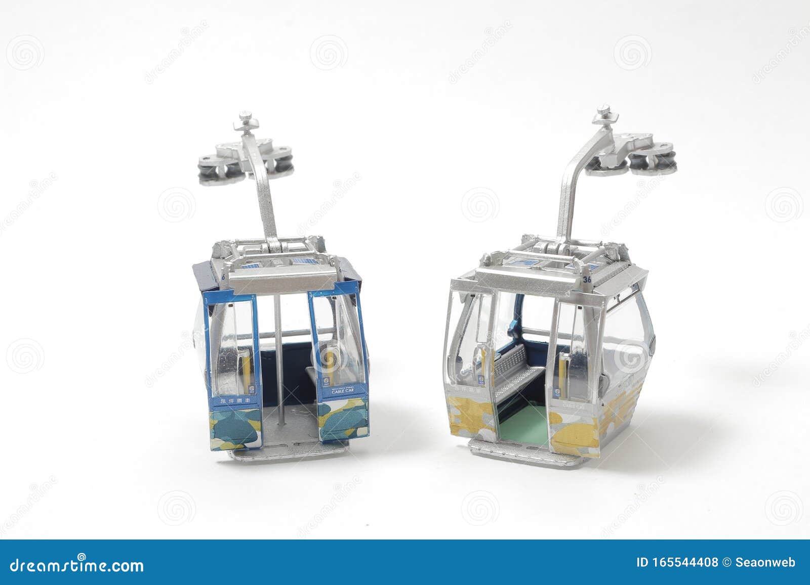 A Mini Figure with Cable Car at the Site Stock Photo - Image of sport ...