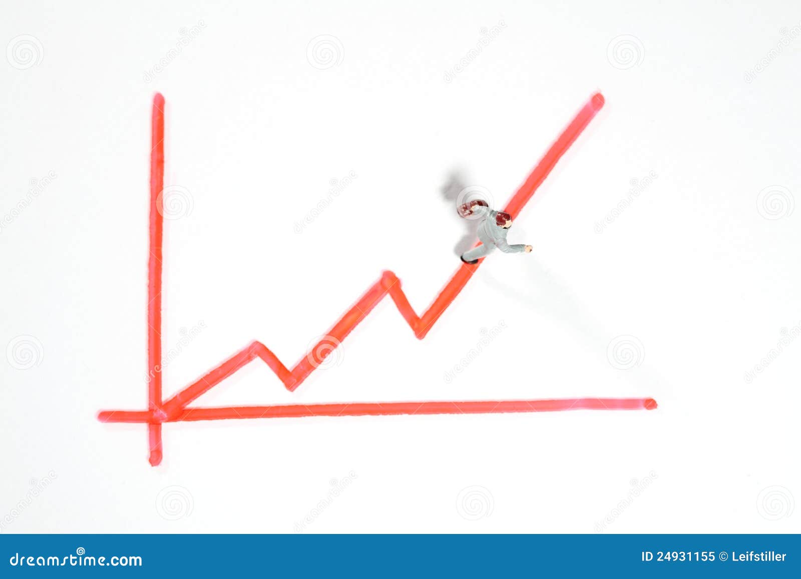 Mini Figure Climbing Ascending Graph Stock Image - Image of ascending ...