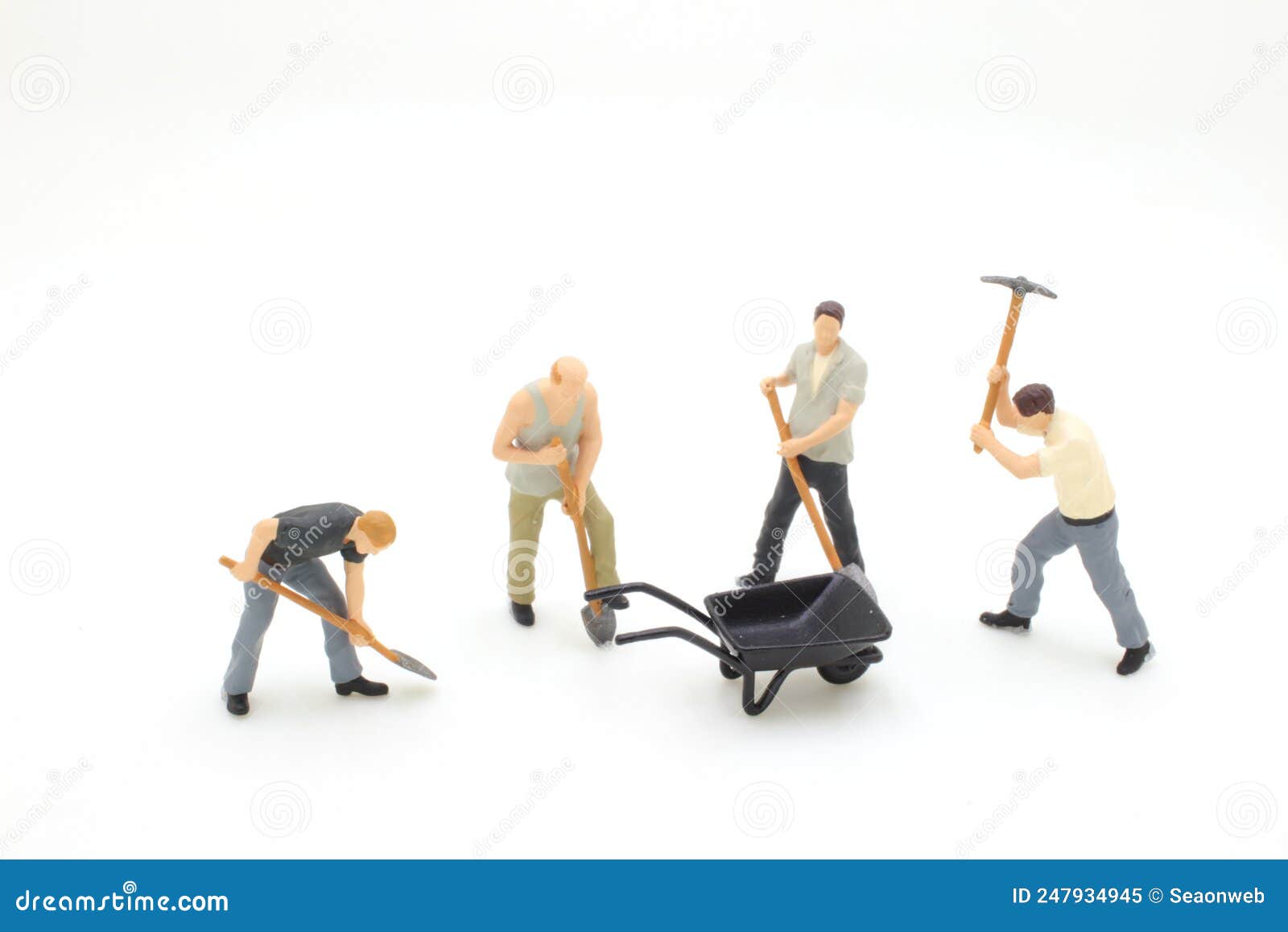 A Mini of Figure Construction Worker Characters Set Stock Image - Image ...
