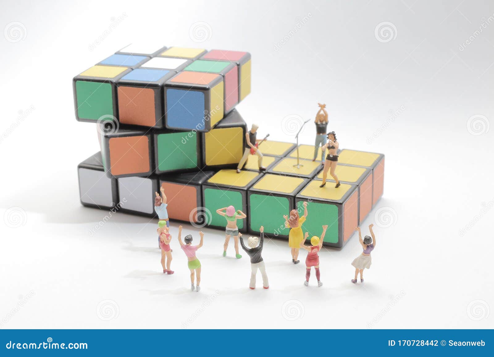 Mini of Figure Disco Party Free Motion Modern Dancing Editorial ...