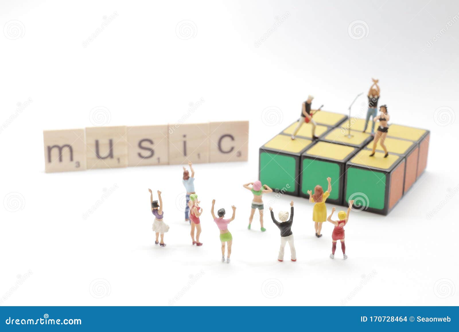 Mini of Figure Disco Party Free Motion Modern Dancing Stock Photo ...