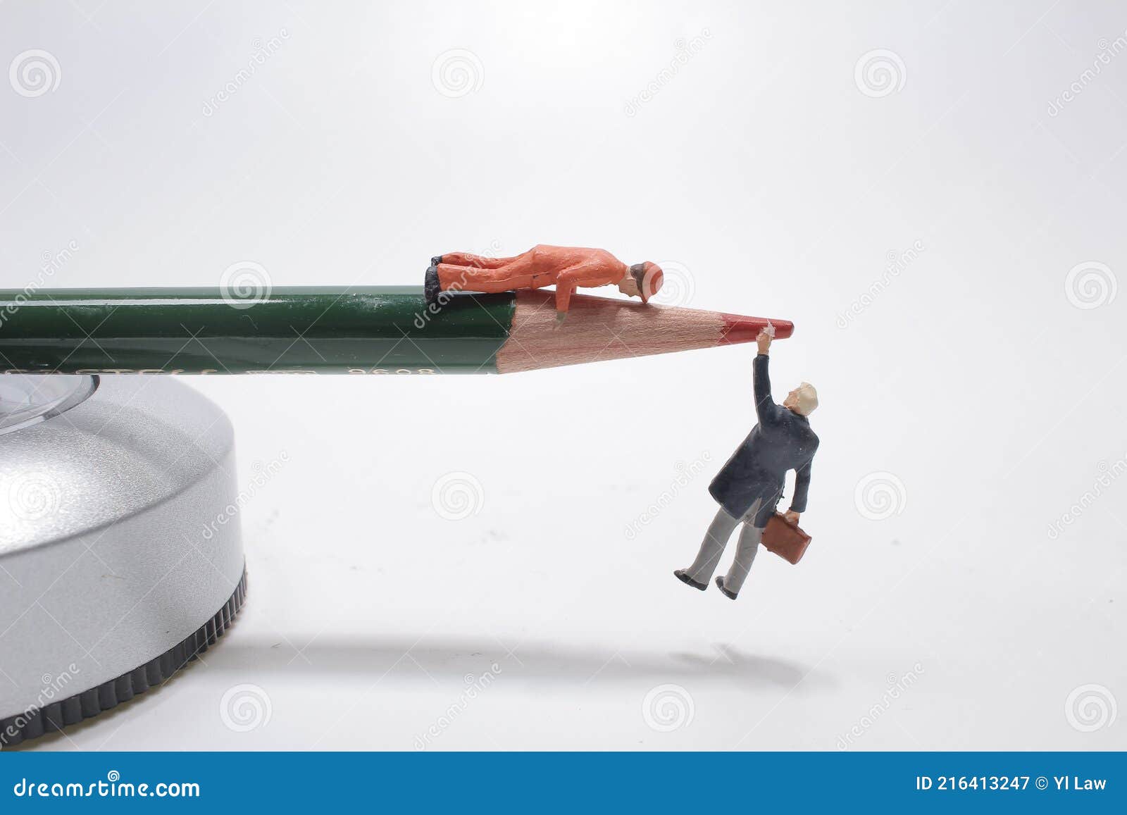 A Mini Figure Hold on, Help is on the Way Stock Image - Image of hold ...