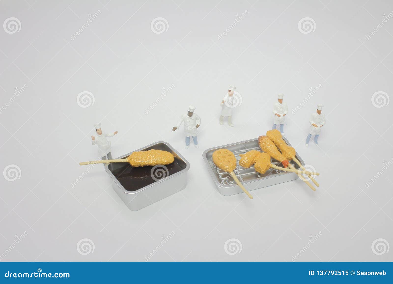 A Mini of Figure of Kitchen Chef Stock Image - Image of mustache ...