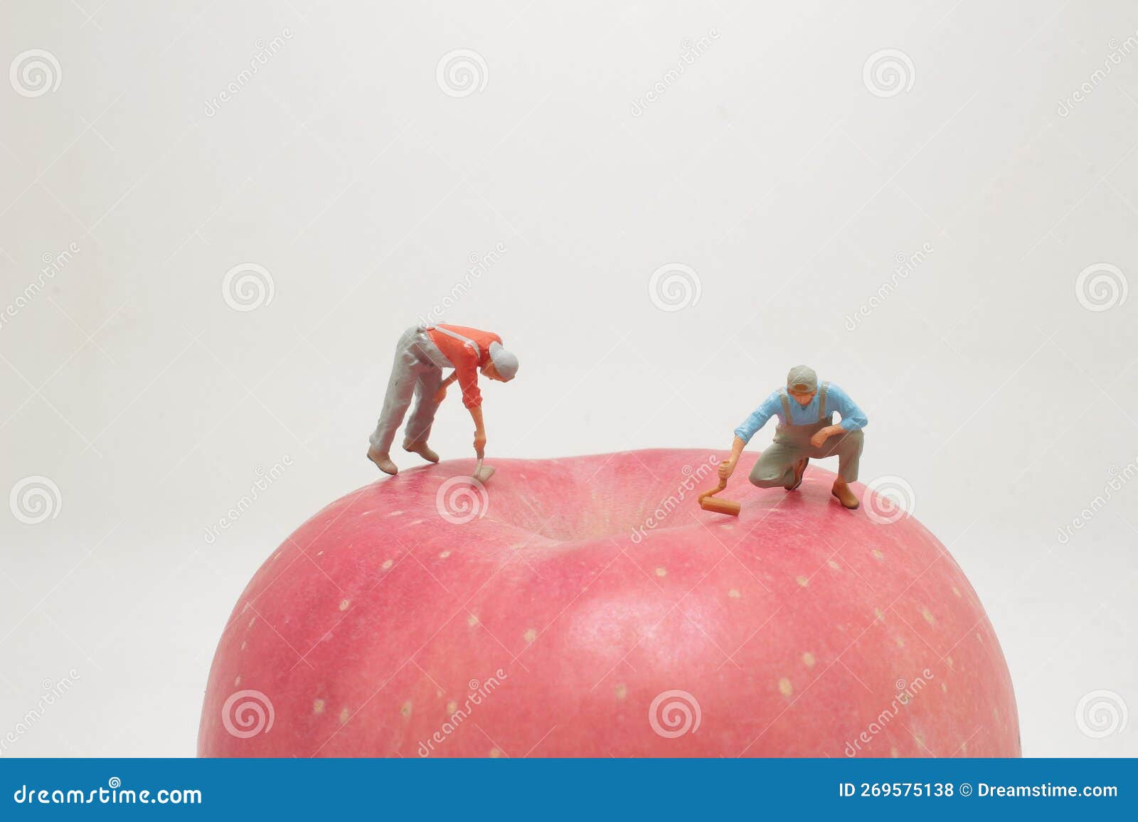 Mini of Figure Painter Painting the Apple Stock Photo - Image of ...