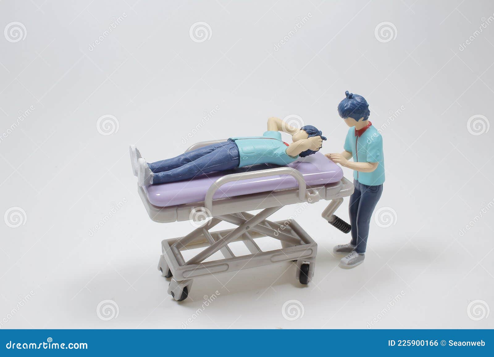 A Mini of Figure Patient in Hospital Bed Stock Photo - Image of love ...
