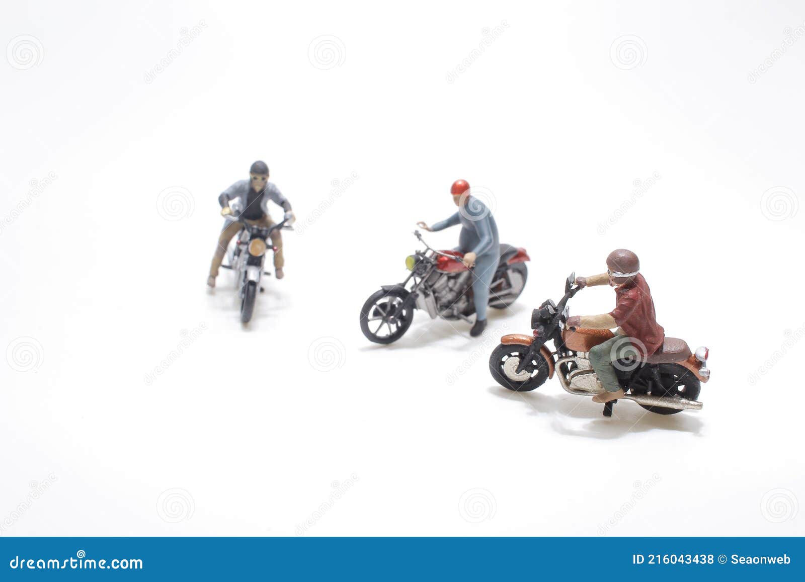 A Mini of Figure Ride the Motobike on Assembly Stock Photo - Image of ...
