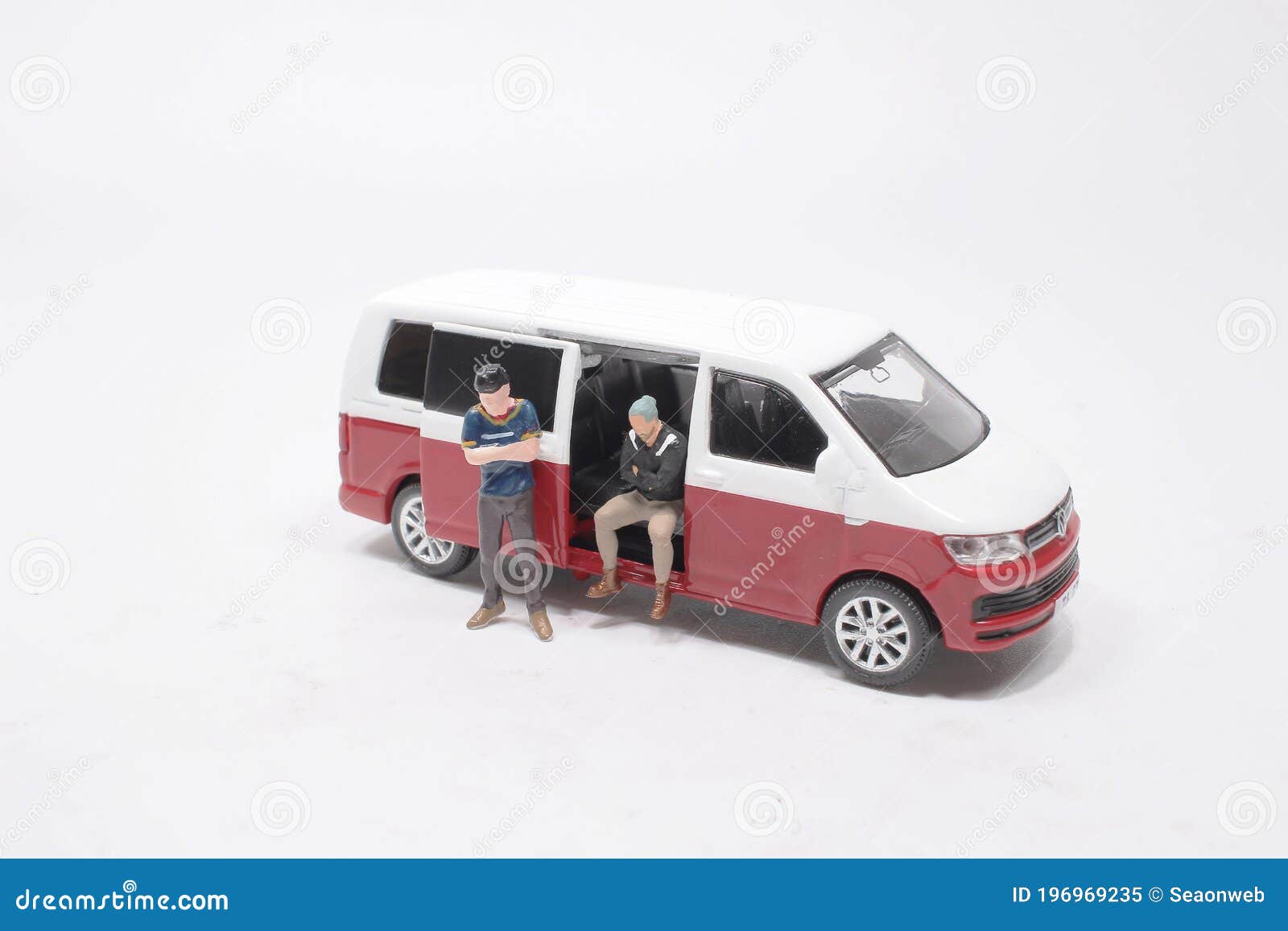 A Mini Figure with the Scale Van Stock Image - Image of mortgage ...