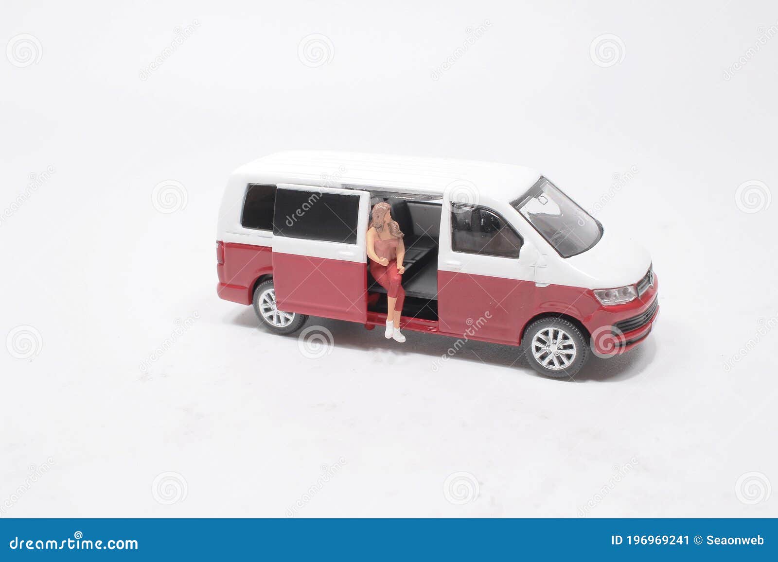A Mini Figure with the Scale Van Stock Image - Image of party, person ...