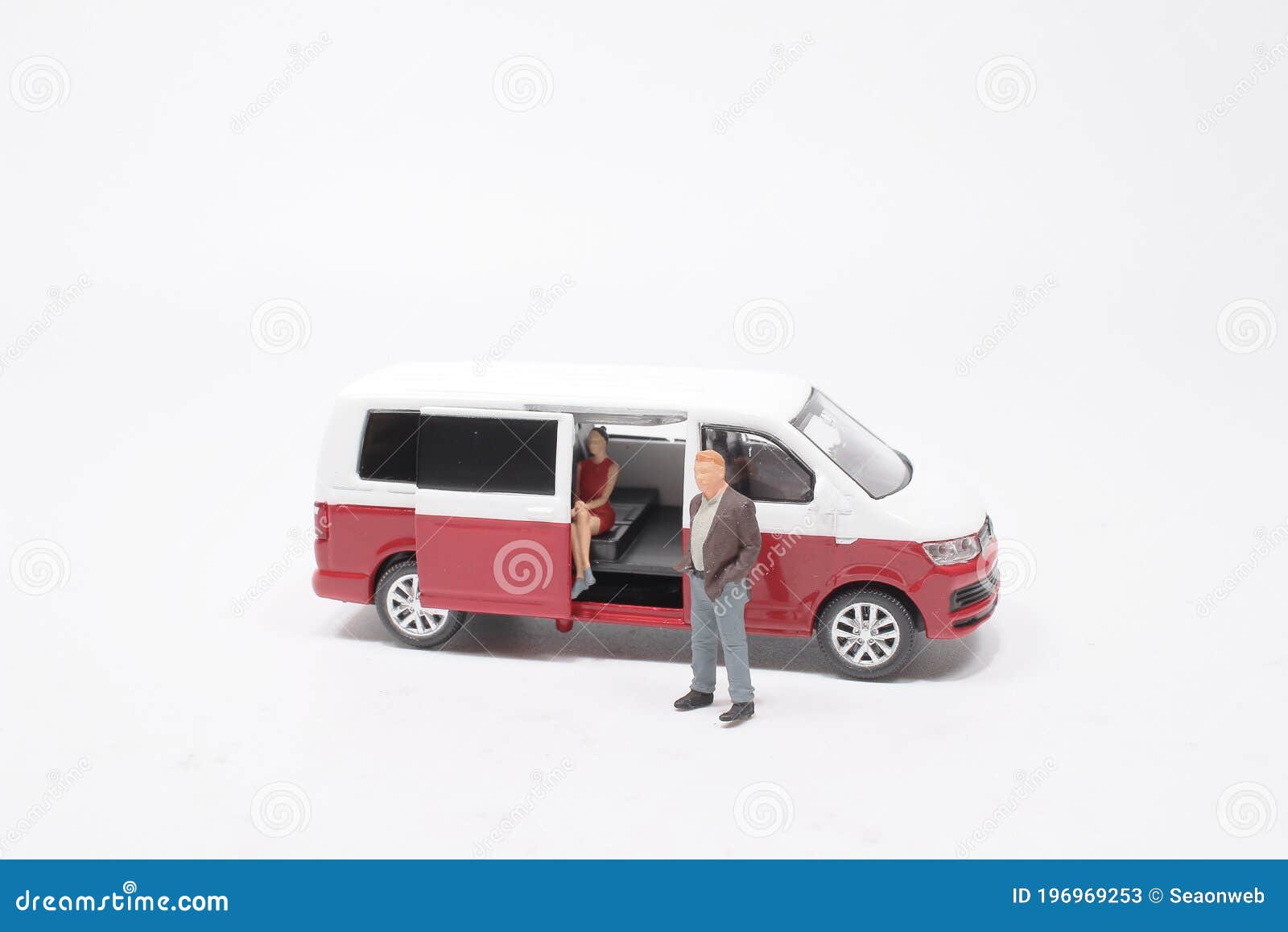 A Mini Figure with the Scale Van Stock Image - Image of human ...