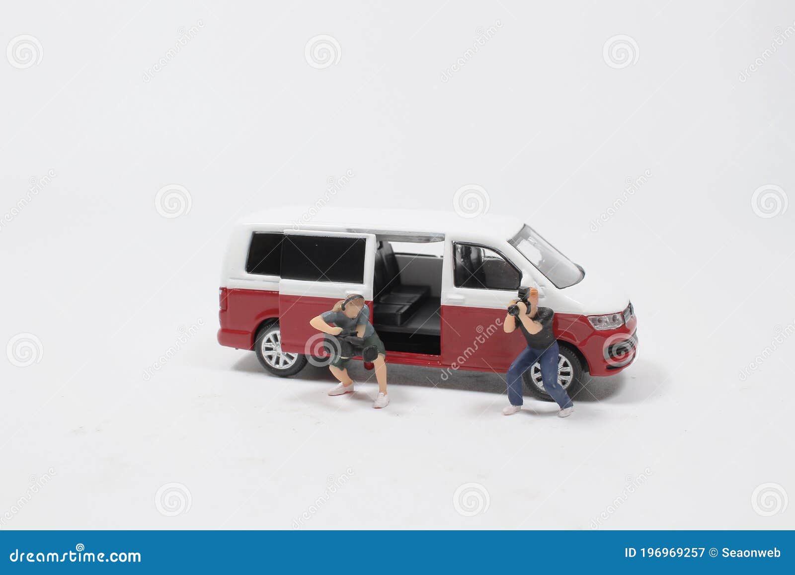 A Mini Figure with the Scale Van Stock Image - Image of figure, group ...