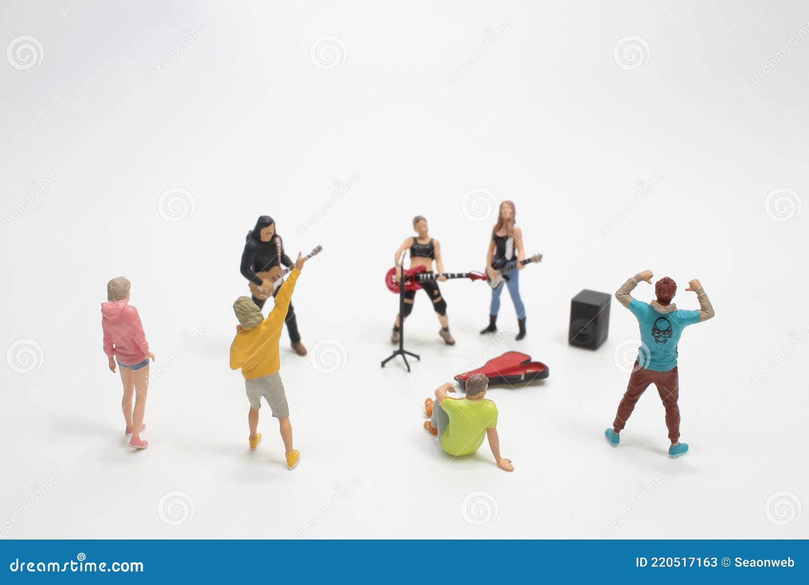 The Mini Figure of Singer on the Board Stock Image - Image of player ...
