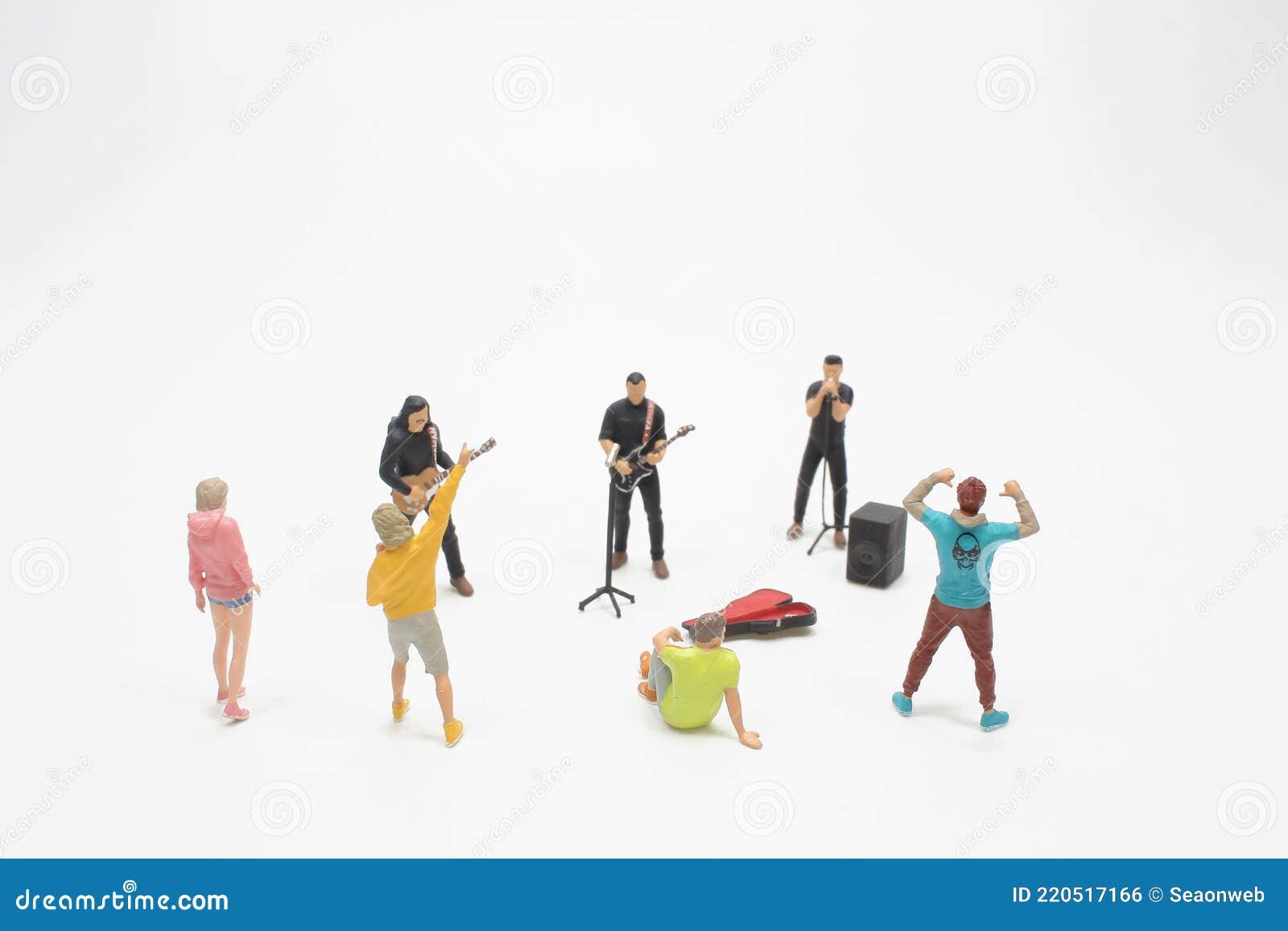 The Mini Figure of Singer on the Board Stock Photo - Image of design ...