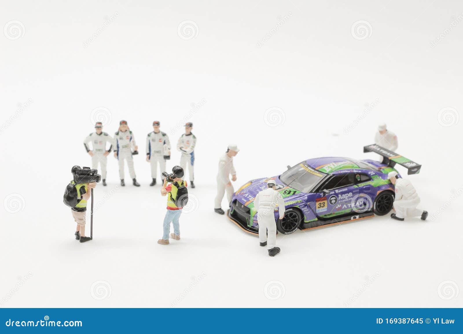 Mini Figure of Speed Car Race and Tv Reporter Editorial Image - Image ...