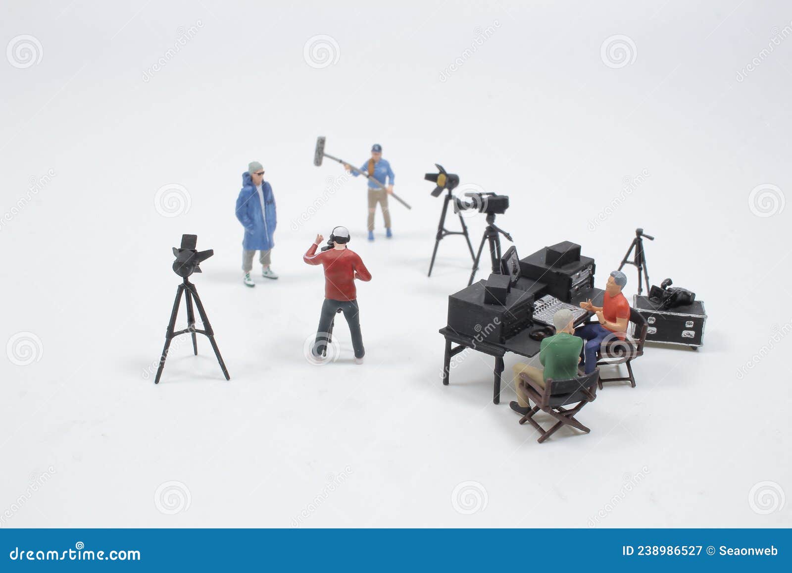 A Mini Figure at the Studio, Guests in Studio Stock Image - Image of ...