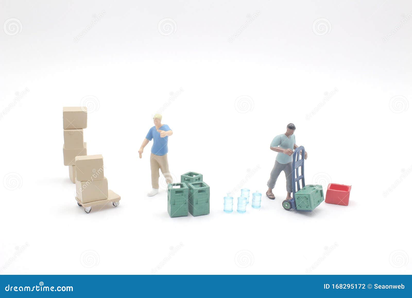 Mini Figure, Workers, Employee Staffs Help Move Stock Photo - Image of ...