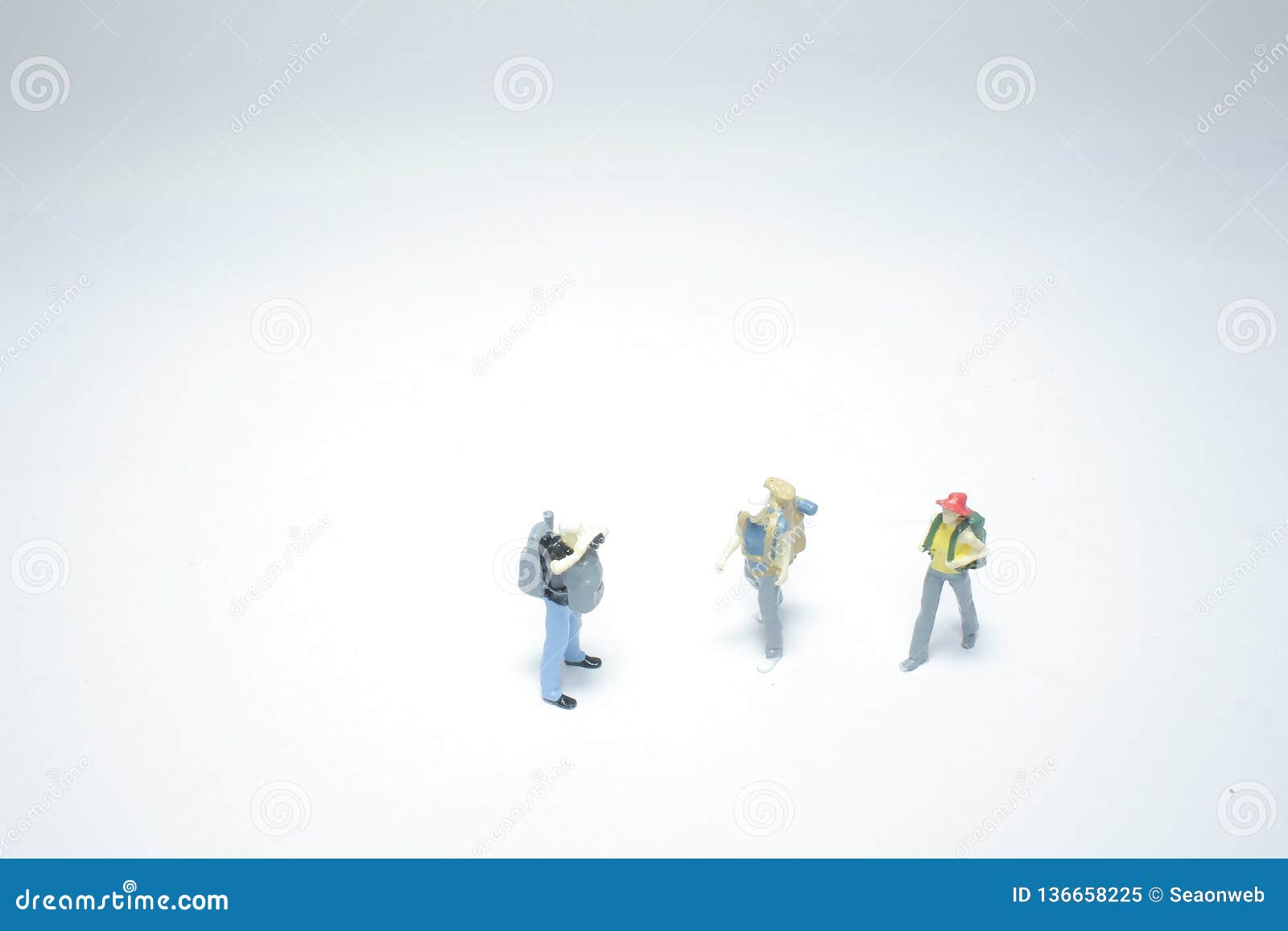 A Mini Figures with Backpack at Board Stock Image - Image of lifestyle ...