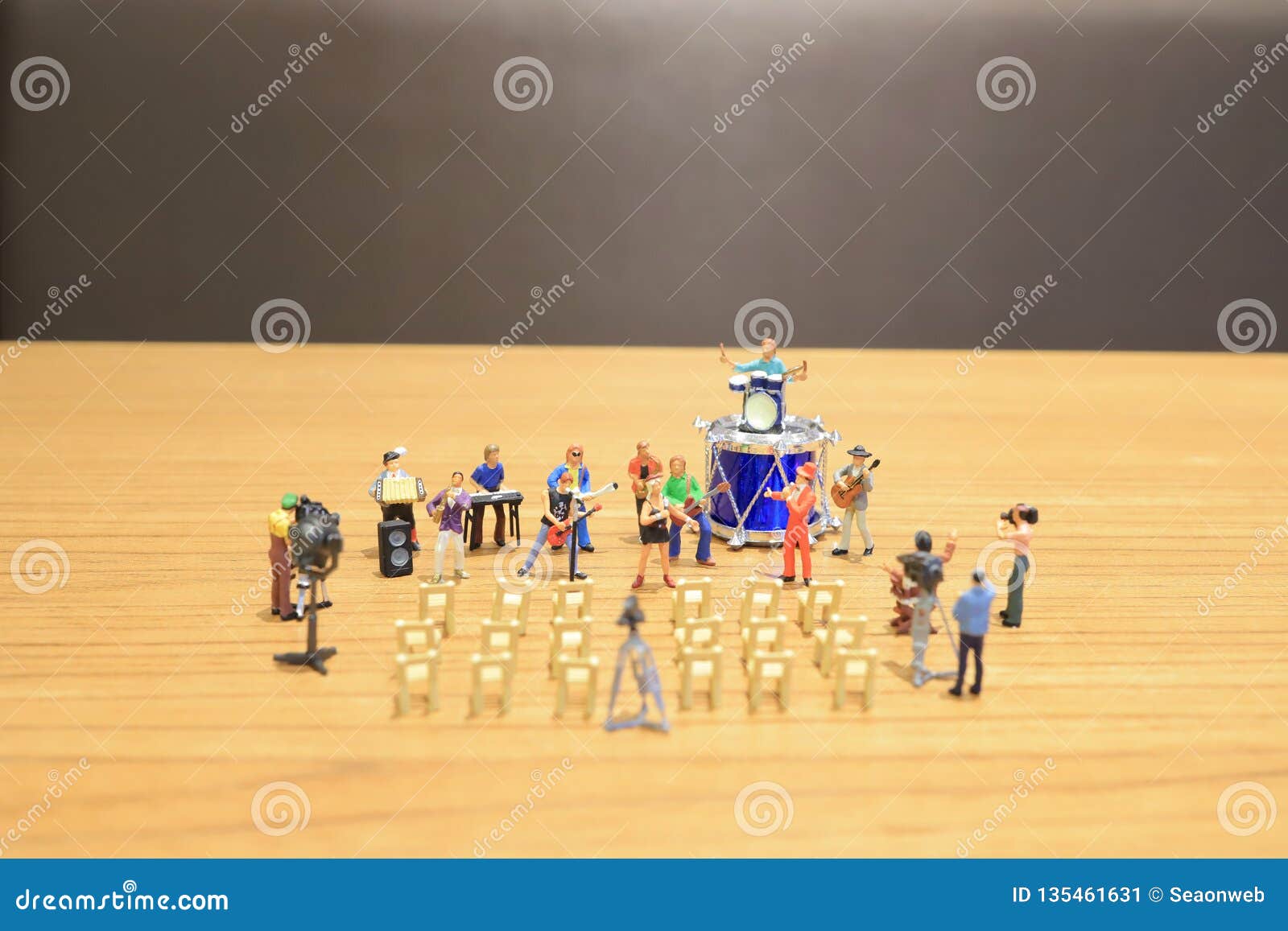 A Mini of Figures Music Band on Show Stock Image - Image of band ...