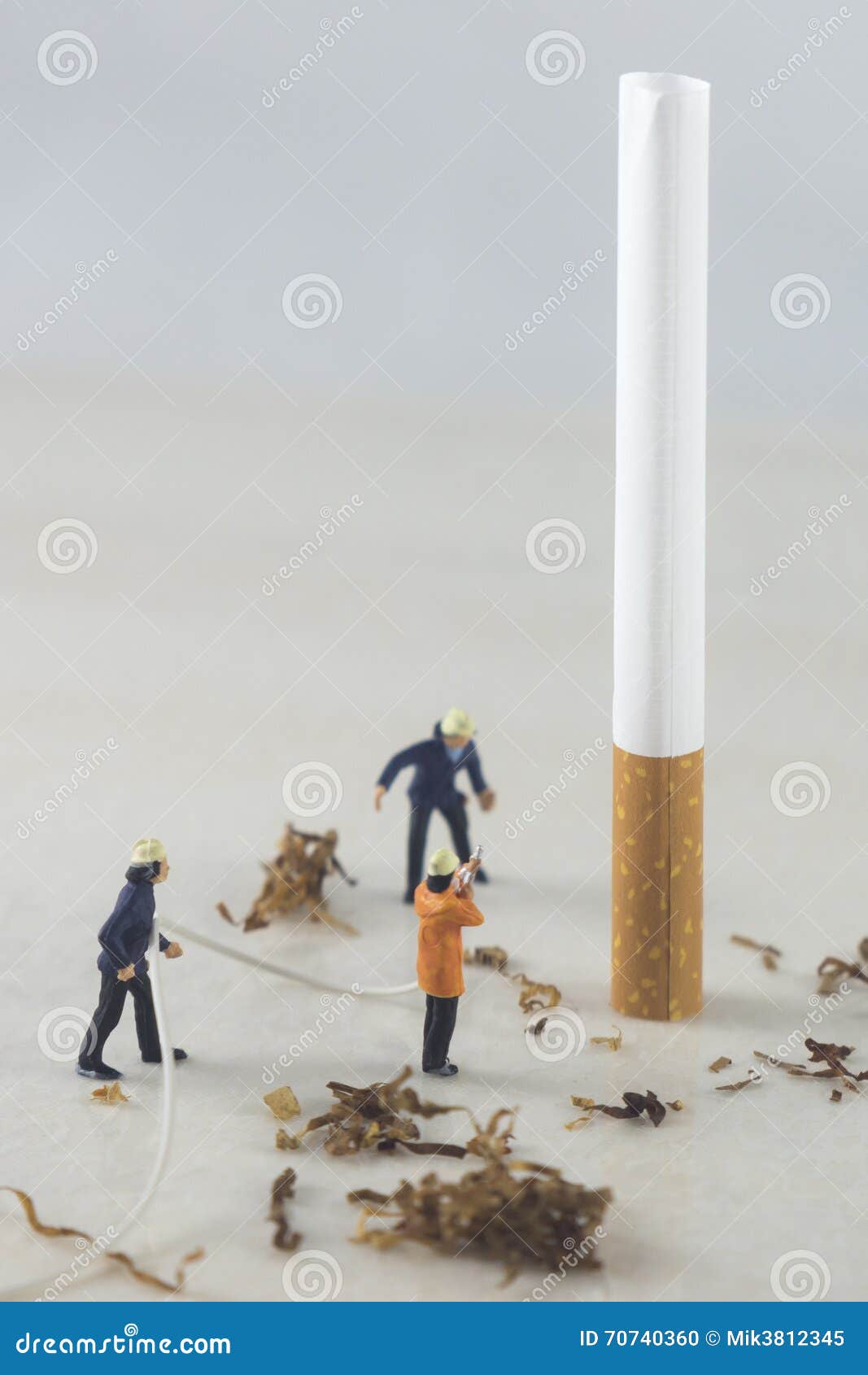 Mini Firefighters and Cigarette Stock Photo - Image of firefighter ...