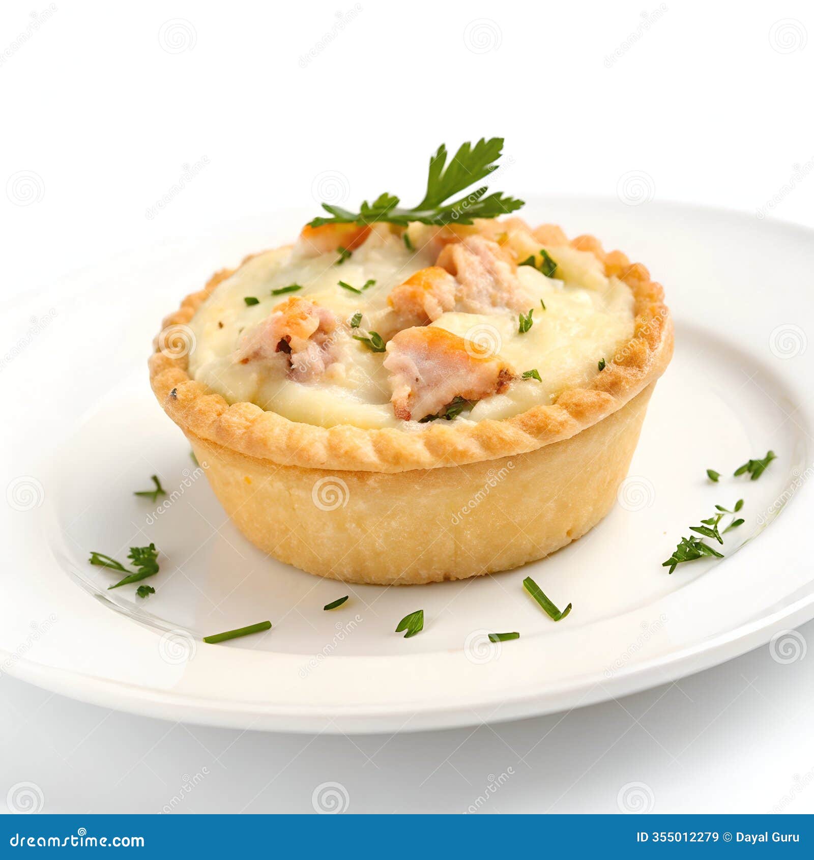 Mini Fish Pie Isolated on White Background Stock Image - Image of ...