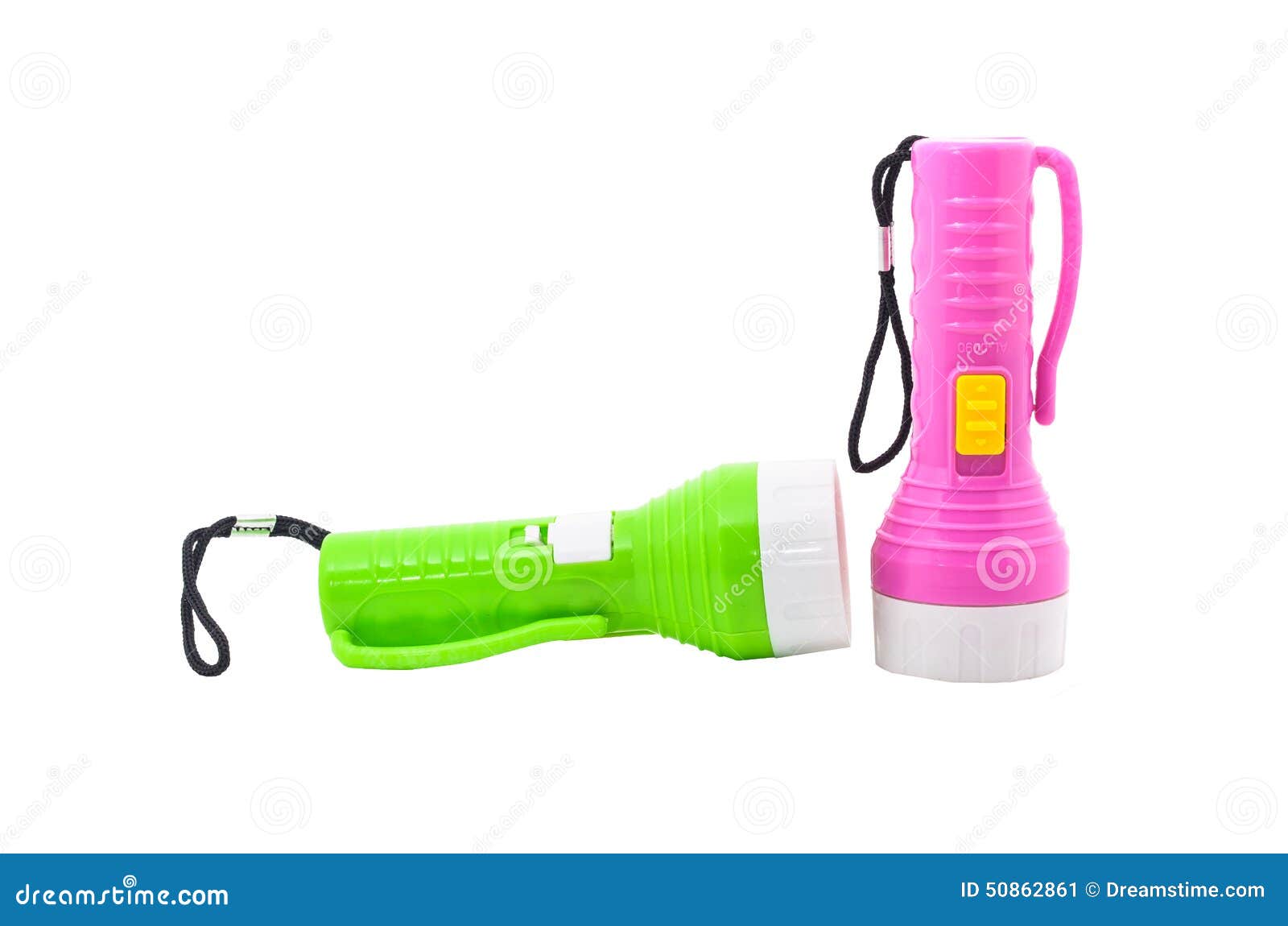 Mini Flashlight in the Pink and Green Color Stock Image - Image of ...