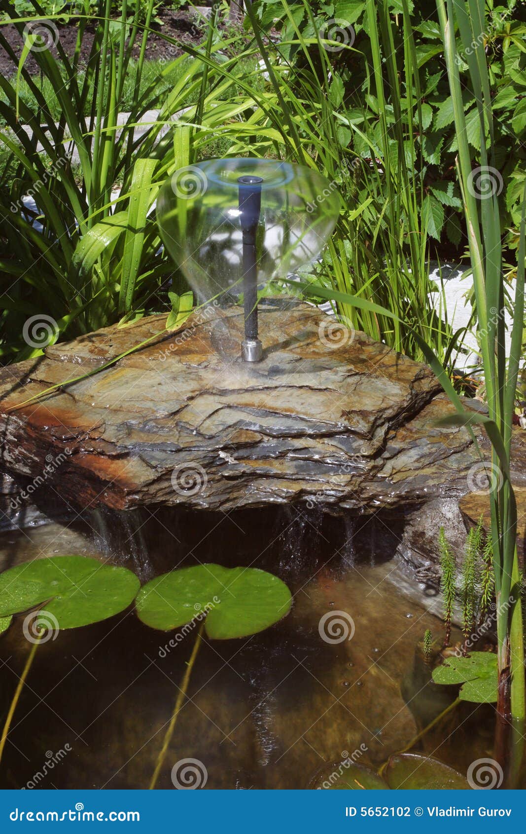 Mini fountain stock photo. Image of composition, leaf - 5652102