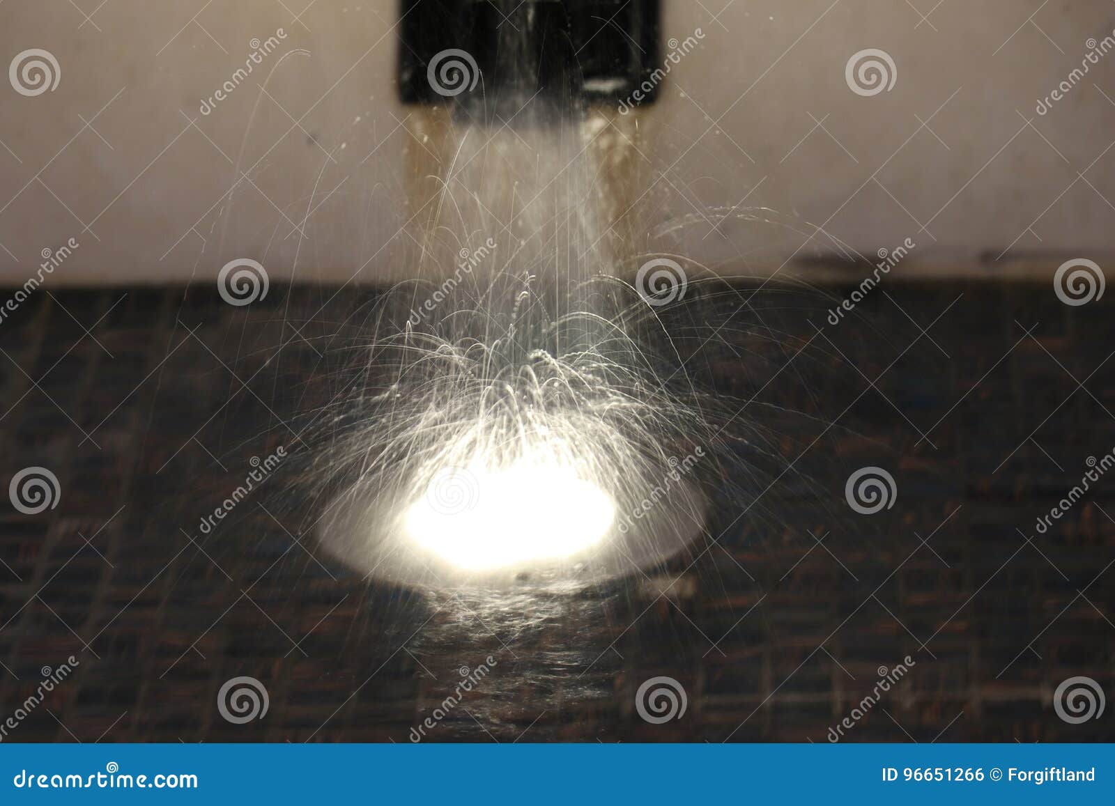 Mini Fountain,focus at Water Spring from Lighting Bulb in Pond Stock ...