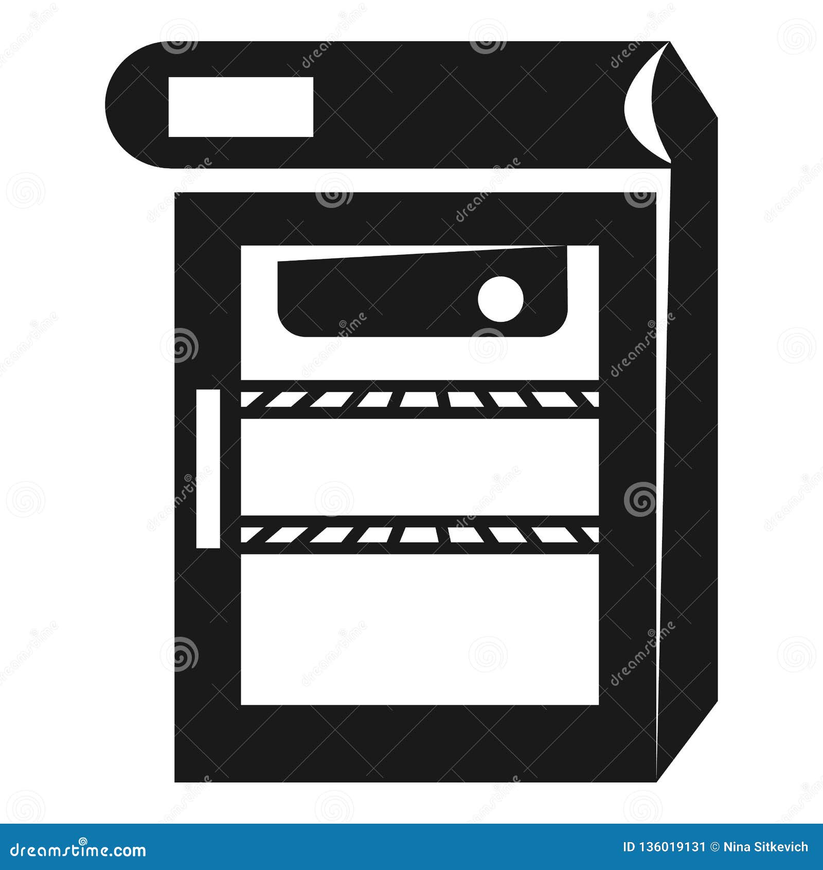 Mini Fridge Icon, Simple Style Stock Vector - Illustration of freeze ...