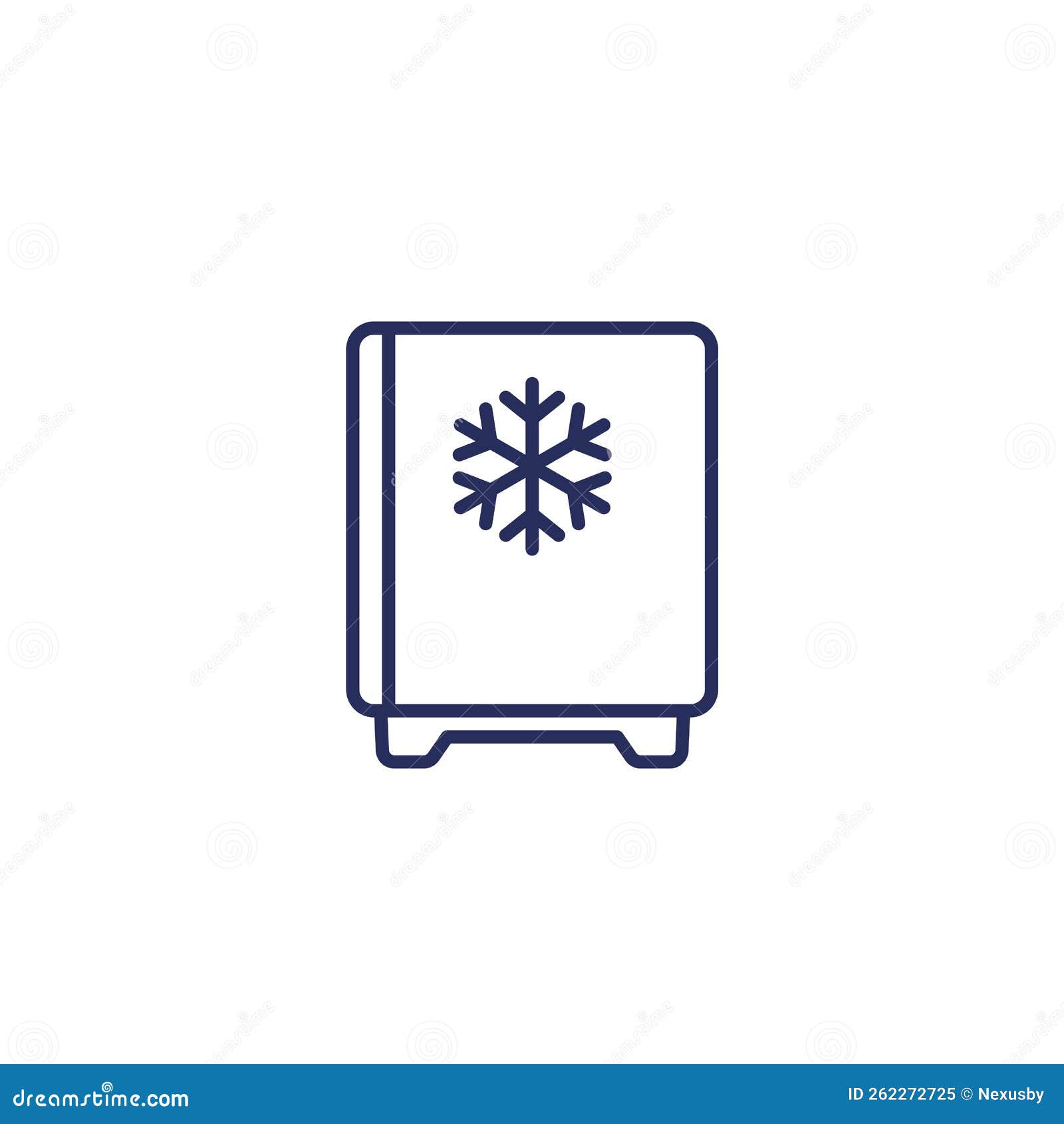 Mini Fridge Icon, Small Freezer Line Vector Stock Vector - Illustration ...