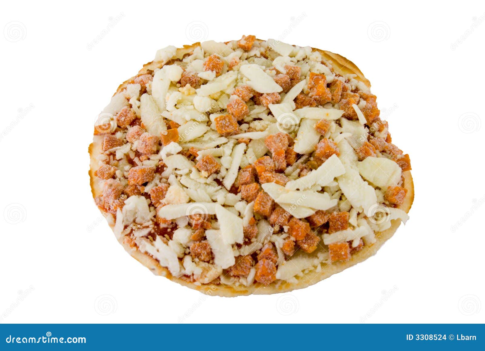 Mini frozen pizza on white stock photo. Image of food - 3308524