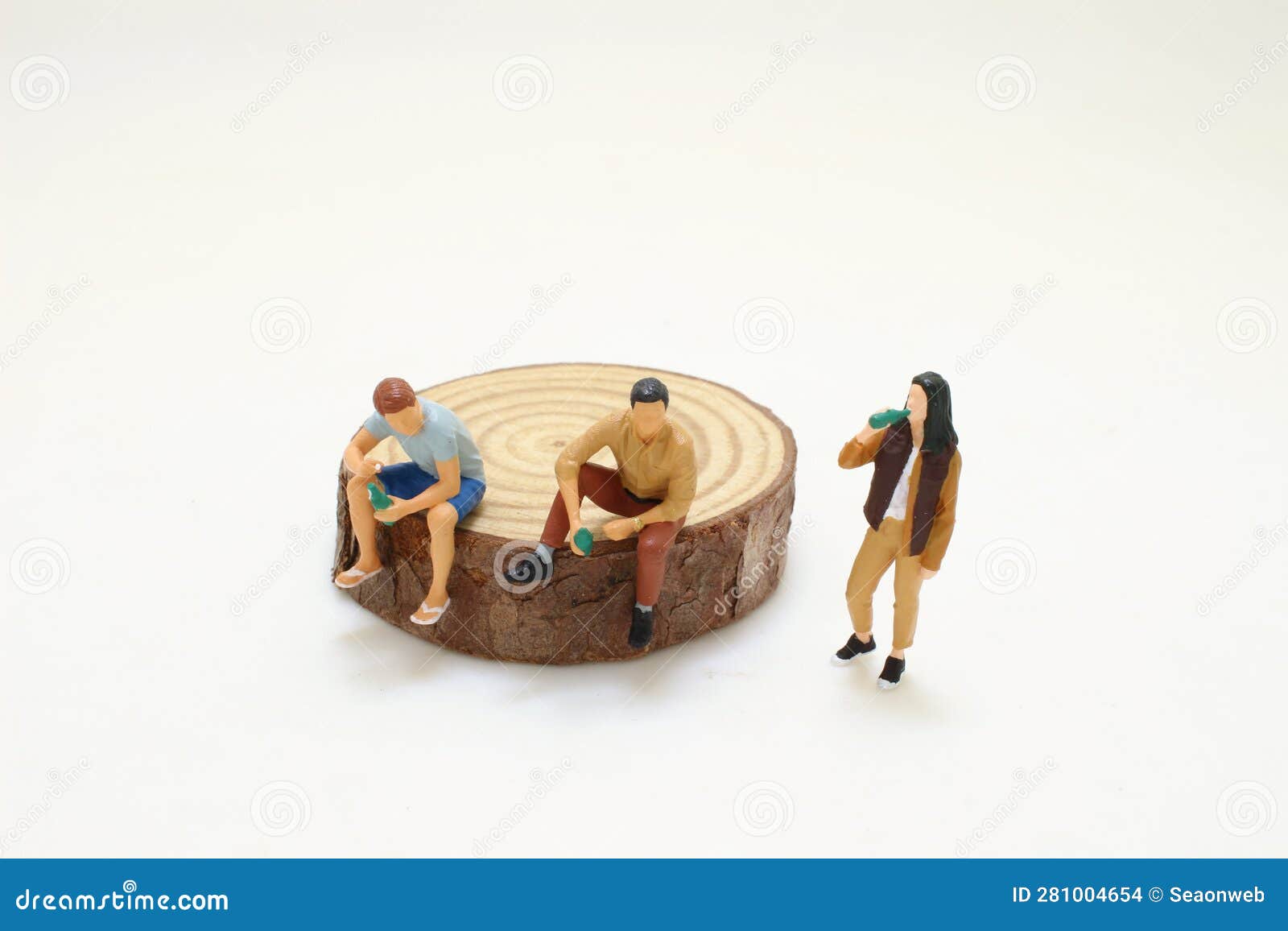 The Mini of Fun Figure Drink the Bottle of Beer Stock Photo - Image of ...