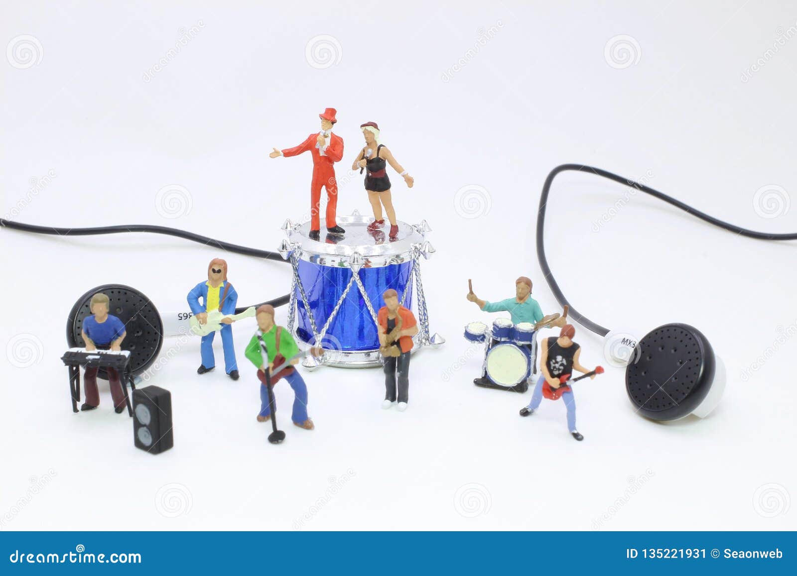 A Mini of Fun Music Band on Show Stock Image - Image of musician ...