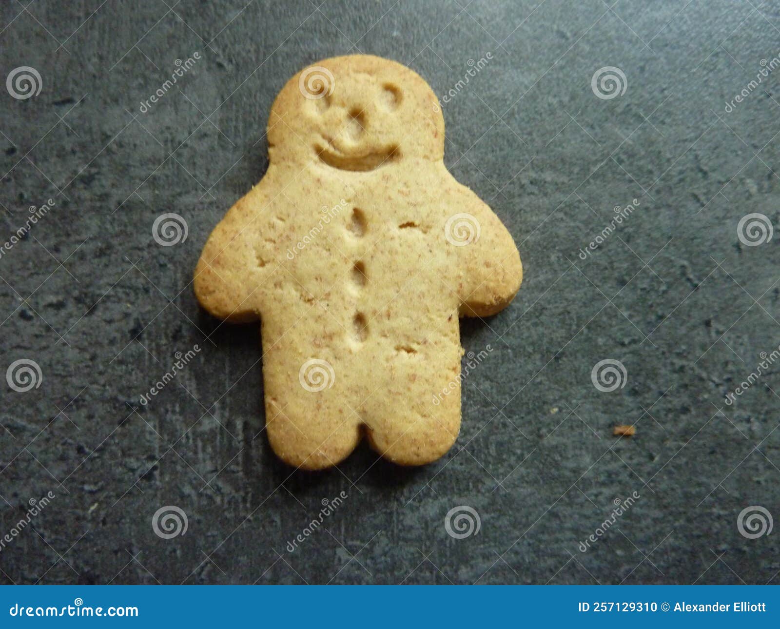 Mini Gingerbread Man Sitting on a Kitchen Worktop Stock Photo - Image ...