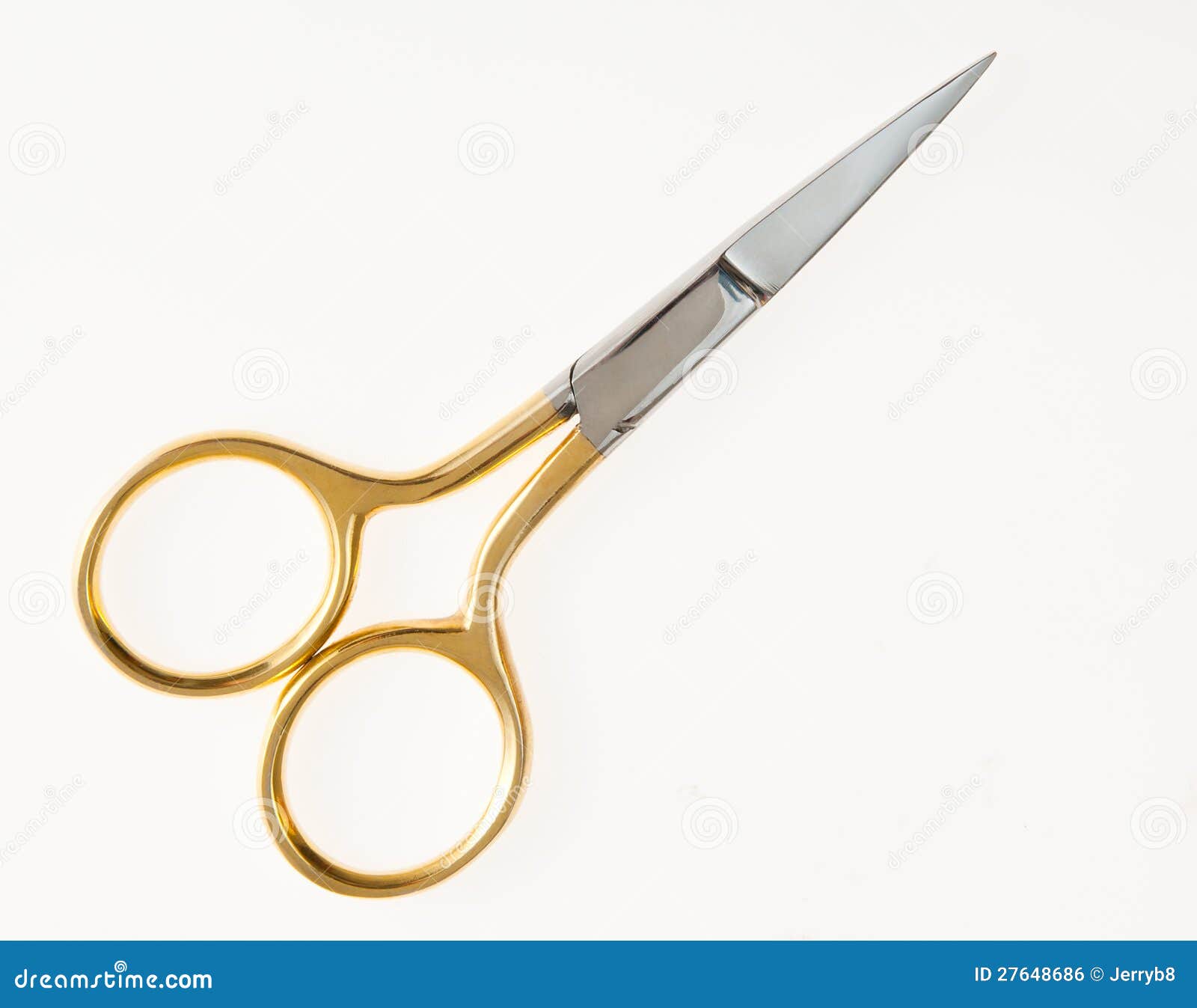 Mini Golden Scissors stock photo. Image of plate, care - 27648686