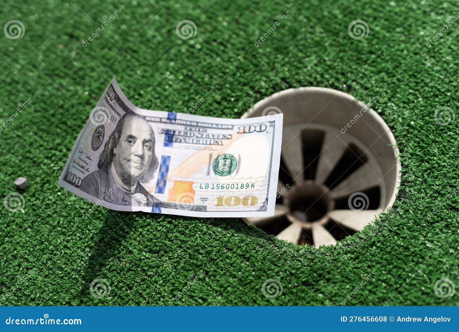 Mini Golf Club, Money on the Artificial Grass Stock Photo - Image of ...